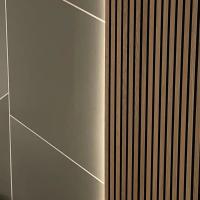 China Noise Reduction Acoustic Wood Slat Panels 21mm Natural Soundproof Ceiling Panel for Hall for sale