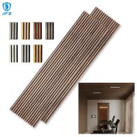 China Customized Acoustic Wood Slat Wall Panel 21mm Sound Absorbing Noise Reduction MDF Veneer for sale