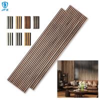 China Fireproof Acoustic Wood Veneer Slat Panels 600x600mm Soundproof Wall Decor for sale