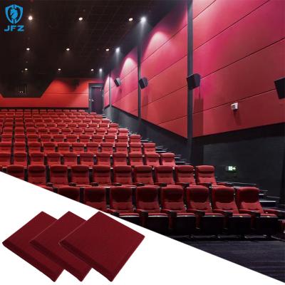 China Decorative Fabric Acoustic Panel Flame Retardant Fiber Glass Sound Insulation 600x600mm for sale