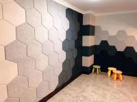 China Hexagon Polyester Fiber Acoustic Panel Eco Friendly Acoustic Felt Wall Panels for sale