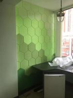 China 100% Polyester Fiber Acoustic Panel Hexagon PET Felt Sound Absorbing Panel 1220x2440mm for sale