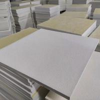 China Fiberglass Acoustic Ceiling Panels 600x600mm Fireproof A-Grade Sound Absorbing Board for sale
