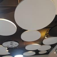 China Fiberglass Acoustic Ceiling Panels 600x600mm Fireproof A-Grade Sound Absorbing Board for sale