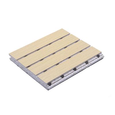 China Groove Acoustic Wood Wall Panel Natural Mgo Wall Panel NRC 0.8 for Home Decoration for sale