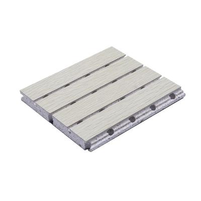 China MDF Groove Decorative Acoustic Wood Panel NRC 0.8 Sound Absorbing for Stadium for sale