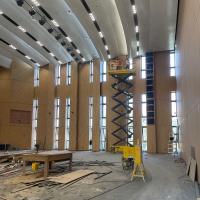 China MDF Groove Decorative Acoustic Wood Panel NRC 0.8 Sound Absorbing for Stadium for sale