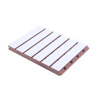 China Acoustic Grooved MDF Wood Wall and Ceiling Panels NRC 0.8 Soundproofing for sale