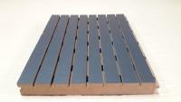 China Decorative MDF Wood Acoustic Panels Soundproof Grooved Wall Panel 18mm for sale