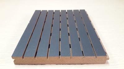 China Decorative MDF Wood Acoustic Panels Soundproof Grooved Wall Panel 18mm for sale