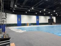 China High Density Fiber Glass Fireproof Acoustic Wall Padding 25mm 50mm 100mm for Gym for sale