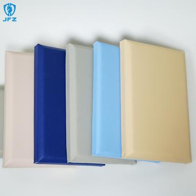 China Leather Acoustic Panel 600x600mm Fiber Glass Foam Sound Absorbing Wall Panel for Gym for sale