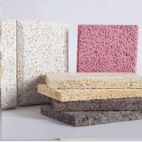 China Decorative Wood Wool Acoustic Panel Fireproof Cement Board For Hall for sale