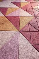 China Triangle Wood Wool Acoustic Panel Custom Cement Board For Wall Decor for sale
