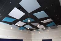 China Fiberglass Acoustic Ceiling Panels Natural Wood Veneer 600x600mm Fireproof A-Grade for sale