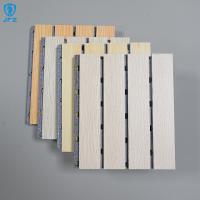 China Soundproof Grooved Wood Acoustic Panel MDF Veneer Wall Panels 12mm Thickness for Stadium for sale