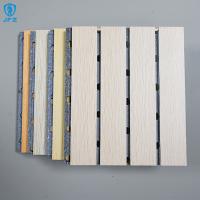 China Soundproof Grooved Wood Acoustic Panel MDF Veneer Wall Panels 12mm Thickness for Stadium for sale