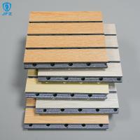 China Soundproof Grooved Wood Acoustic Panel MDF Veneer Wall Panels 12mm Thickness for Stadium for sale