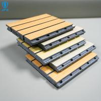 China Fireproof MDF Wood Veneer Acoustic Panel 12mm Grooved Sound Absorbing Wall Panel for sale