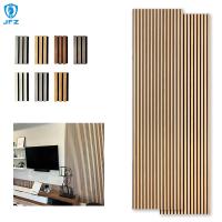 China Wood Slat Acoustic Wall Panels 21mm MDF Akupanel Decorative Sound Absorbing for Hall for sale
