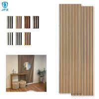 China Wood Slat Acoustic Wall Panels 21mm MDF Akupanel Decorative Sound Absorbing for Hall for sale