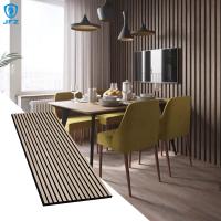 China MDF Wood Slat Acoustic Panel 21mm Natural Sound Absorbing Wall Panel for sale