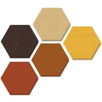 China 100% Polyester Fiber Acoustic Panel Hexagon PET Felt Sound Absorbing Panel 1220x2440mm for sale
