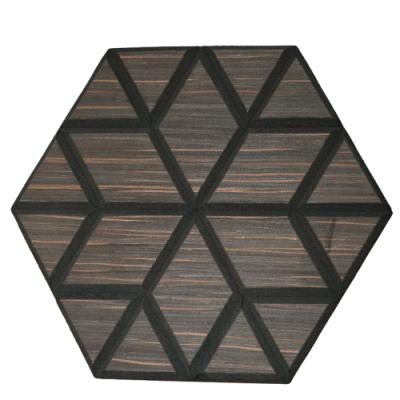 China Durable Hexagon Acoustic Felt Panel Villa Polyester Fiber Ceiling Panel for sale