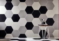 China Durable Hexagon Acoustic Felt Panel Villa Polyester Fiber Ceiling Panel for sale