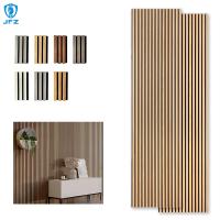 China White Acoustic Slat Wood Panel Fireproof Akupanel MDF Wood Veneer 21mm for sale