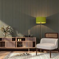 China MDF Wood Veneer Acoustic Slat Wall Panel 21mm Sound Absorbing Diffusion Panel for sale