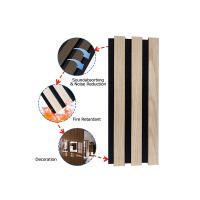 China MDF Wood Veneer Acoustic Slat Wall Panel 21mm Sound Absorbing Diffusion Panel for sale