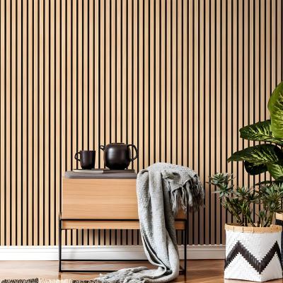 China MDF Akupanel Acoustic Slat Wood Panel 21mm for Ceiling and Wall Room Decor for sale