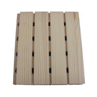 China Indoor Groove Wood Acoustic Panel MDF Melamine Board Sound Absorbing 12mm for sale