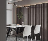 China Noise Reduction Polyester Acoustic Slat Wood Panel 21mm MDF B1 Fire Retardant Akupanel Wall Panels for sale