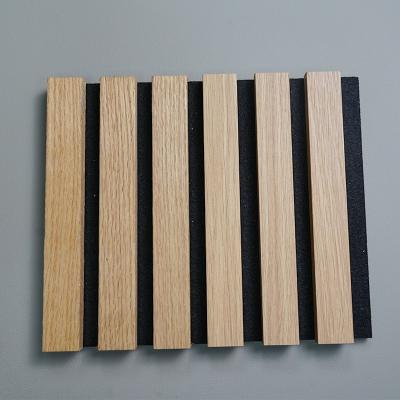 China High Density Acoustic Slat Wood Panel Soundproof Ceiling Decor MDF Melamine Board for sale