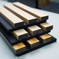 China Customized MDF Acoustic Slat Wood Panel Sound Absorbing Wall Panel 600x600mm for sale