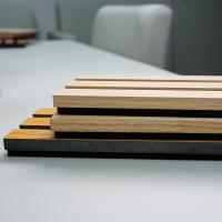 China Customized MDF Acoustic Slat Wood Panel Sound Absorbing Wall Panel 600x600mm for sale