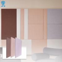 China 3D Wall Panel Fabric Wrapped Acoustic Board Adhesive Backing for sale