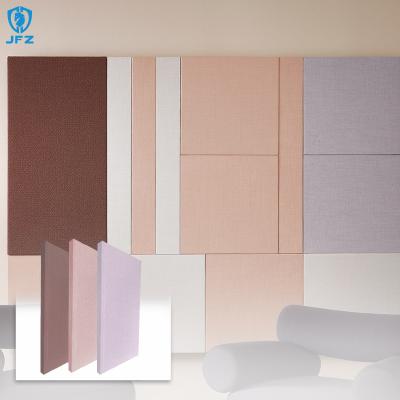 China 3D Wall Panel Fabric Wrapped Acoustic Board Adhesive Backing for sale