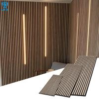 China Wood Slat Acoustic Panel Natural Acoustic Wood Panel for Ceiling Decor for sale