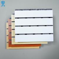 China Wholesale MDF Wood Veneer Acoustic Panel Grooved Sound Absorbing 12mm for Apartment for sale