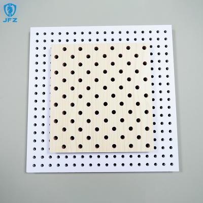 China Customized Wood Perforated Acoustic Wall Panel MDF Melamine Board for Home Decor for sale