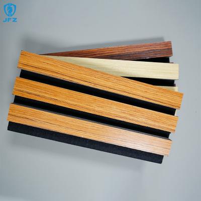 China MDF Wooden Acoustic Slat Panel 2400x600mm for Home Theater Soundproofing for sale