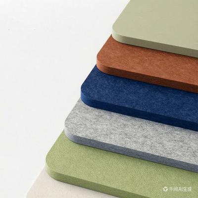 China High-Density PET Polyester Fiber Panel Natural Acoustic Wall Panel for sale