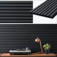 China Noise Reduction Black MDF Acoustic Wall Panel Melamine Board for Room Decor for sale