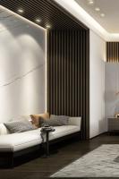 China Black Acoustic Ceiling Panel Durable Acoustic Wood Panel for Hall for sale