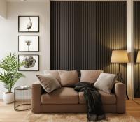 China 3D Wall Panel Flame Retardant Acoustic Wood Slat Panel for Office for sale