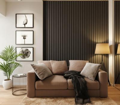 China 3D Wall Panel Flame Retardant Acoustic Wood Slat Panel for Office for sale