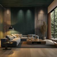 China 3D Wall Panel Flame Retardant Acoustic Wood Slat Panel for Office for sale